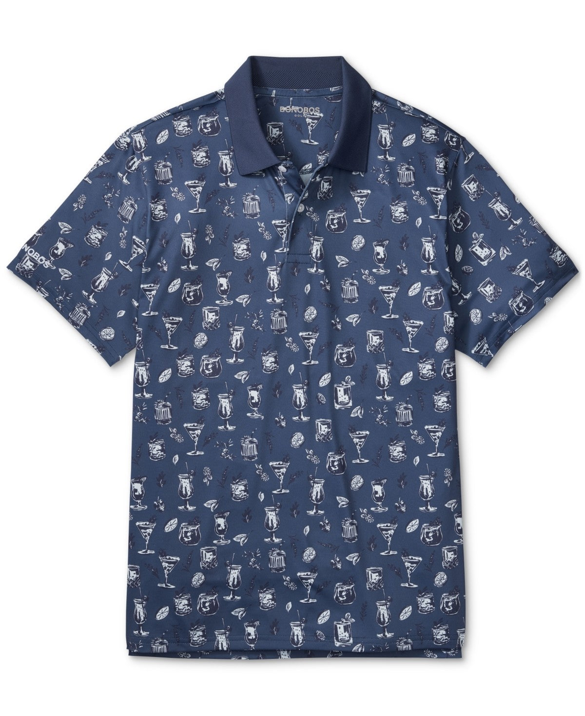 Bonobos Mens Regular fit Short Sleeve Polo Shirt XXL Blue Cocktail Pri ...
