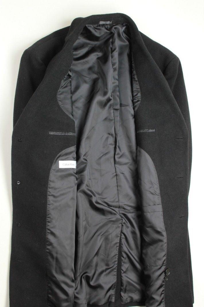 Calvin Klein Mens Slim fit Overcoat Coat 46 L Black Solid – Bristol ...