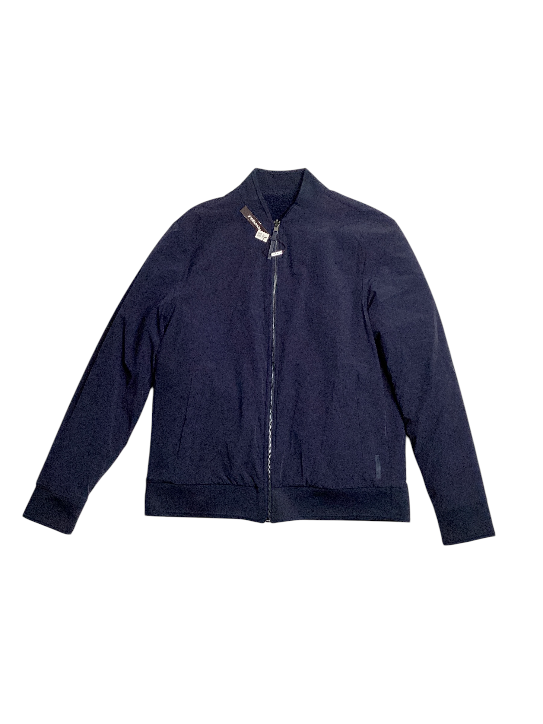 Michael Kors Mens Fleece Reversible Zip Front Jacket Coat Midnight Blu ...
